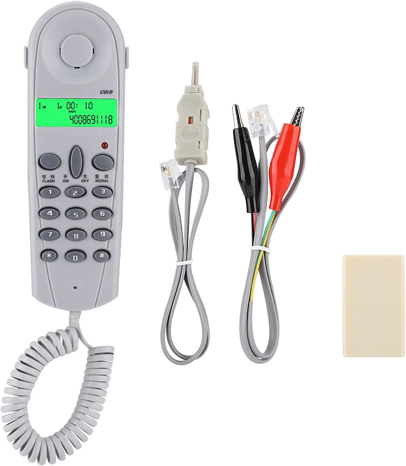 Goshyda Wired Telephone Phone Line Tester, Wired Fixed Telephone Phone ...