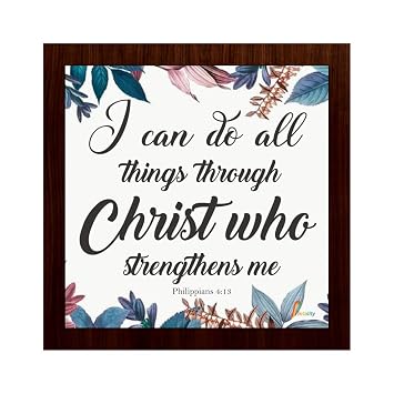 Printality Bible Verse Wall Frame (8 x 8 inches) – Hanging Christian ...
