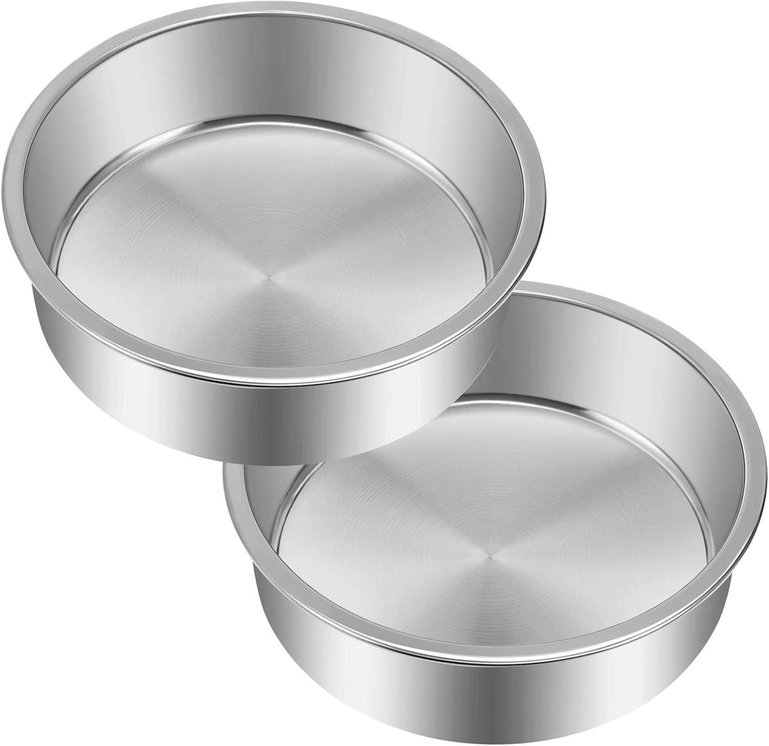 Amazon Yododo 8 Inch Cake Pan Set Of 2 Stainless Steel Round Cake
