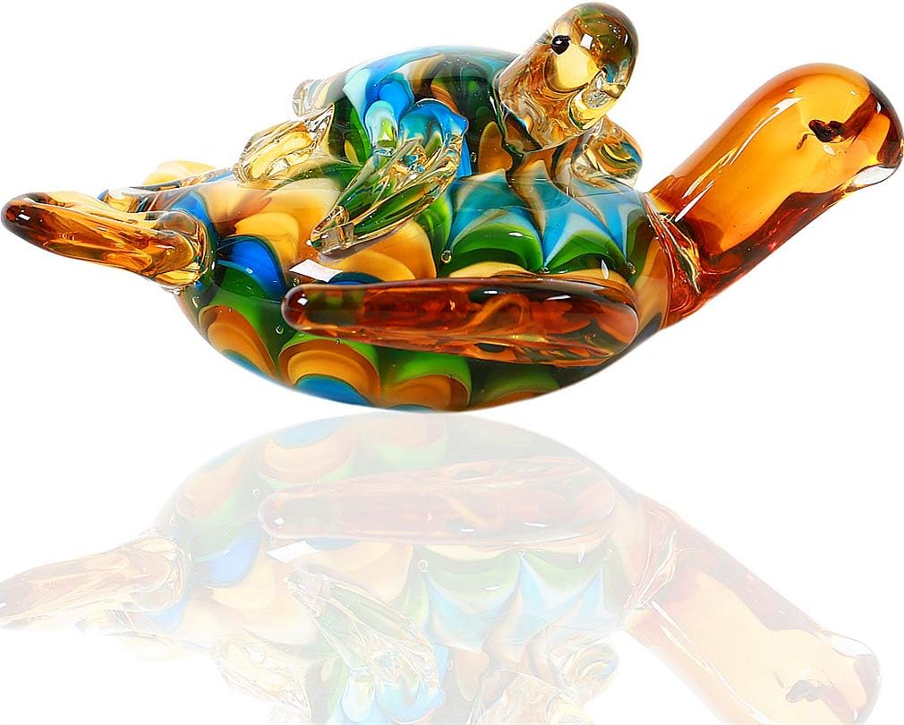 Amazon.com: Glass Baron Tiffany The Turtle Glass Figurine : Home & Kitchen
