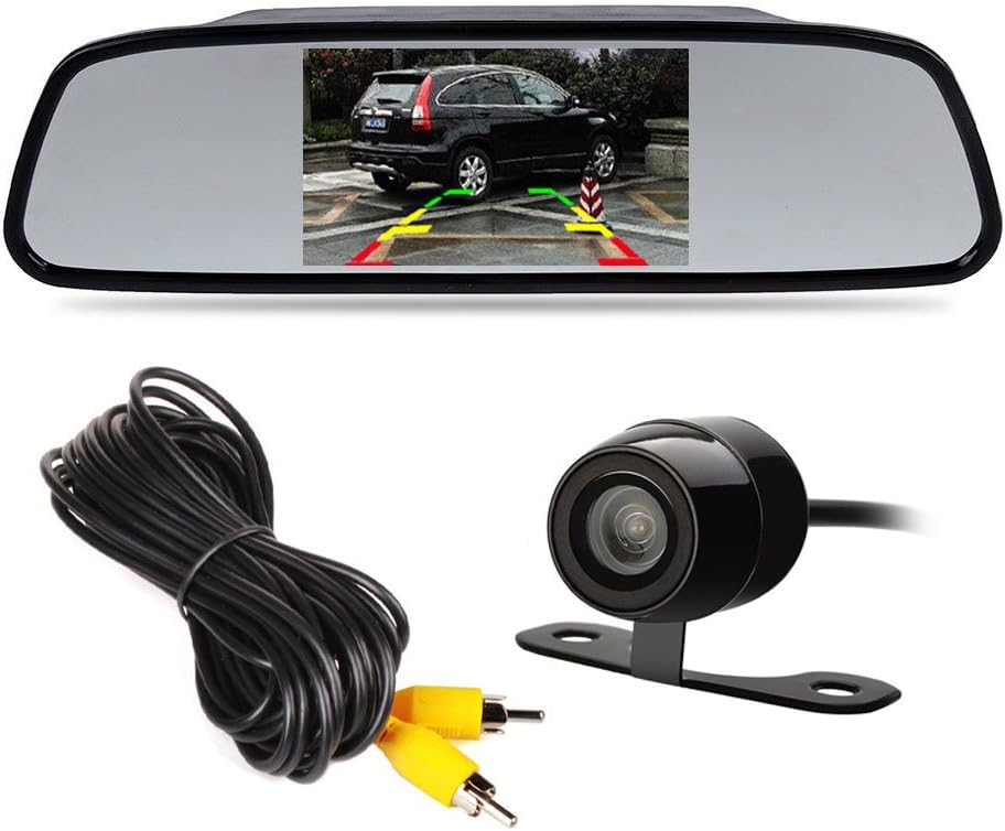 Amazon.com: 4.3" TFT LCD Car Rear View Mirror Monitor Kit + Waterproof ...
