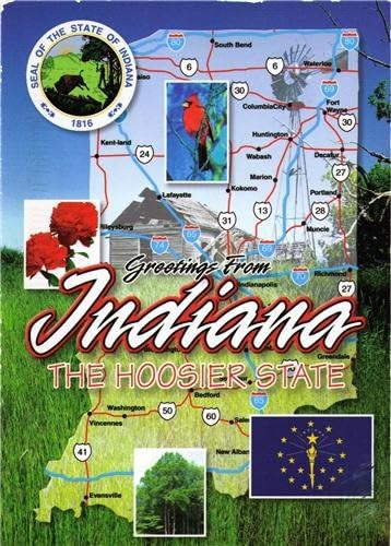 Amazon.com - ConversationPrints INDIANA THE HOOSIER STATE GLOSSY POSTER ...