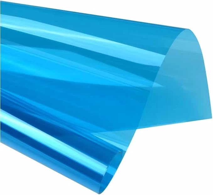 Amazon.com: Vanhench Sky Blue Cellophane Wrap, 16" x 100' 3Mil Thick ...