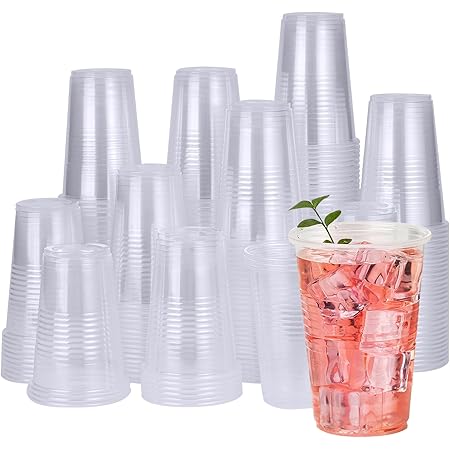 Amazon.com: RACETOP 500 pack 9 oz Disposable Plastic Cups, Clear ...