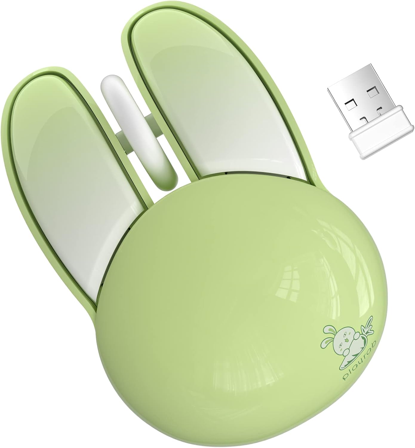 Amazon.com: KNOWSQT Bunny Wireless Mouse Green, 2.4G Silent Rabbit Mice ...