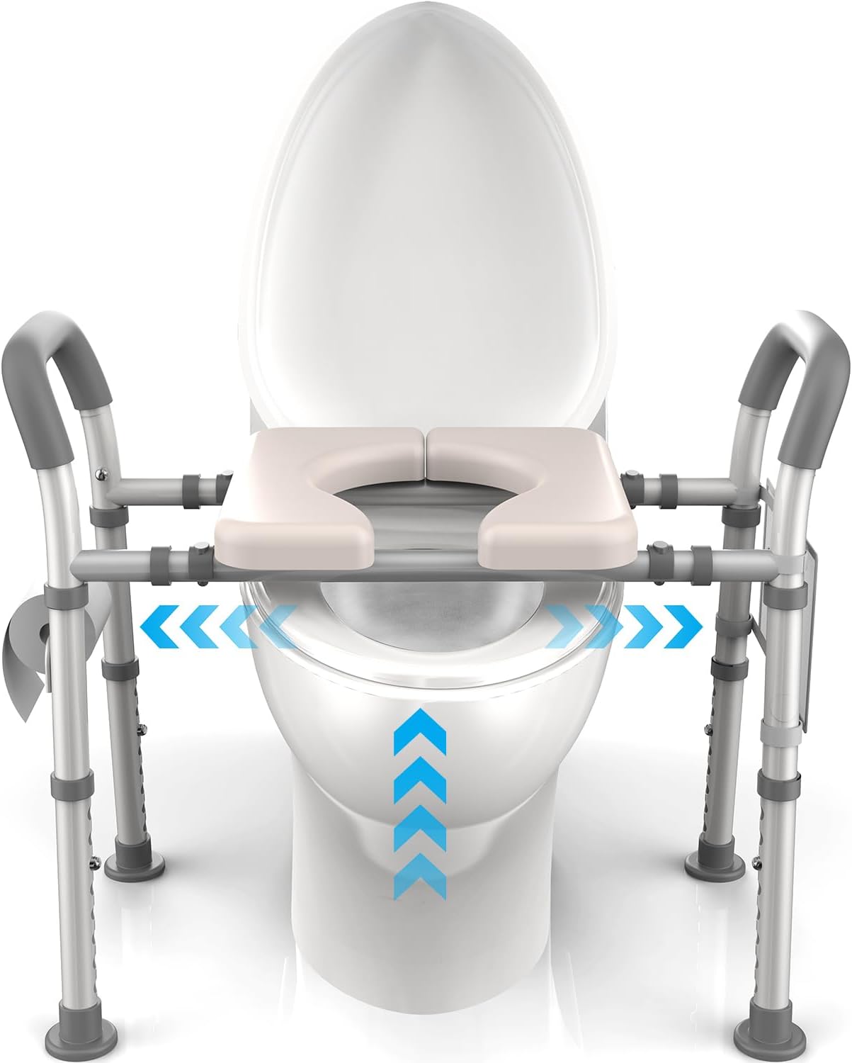 Amazon.com: Agrish Raised Toilet Seat with Handles - Width and Height ...