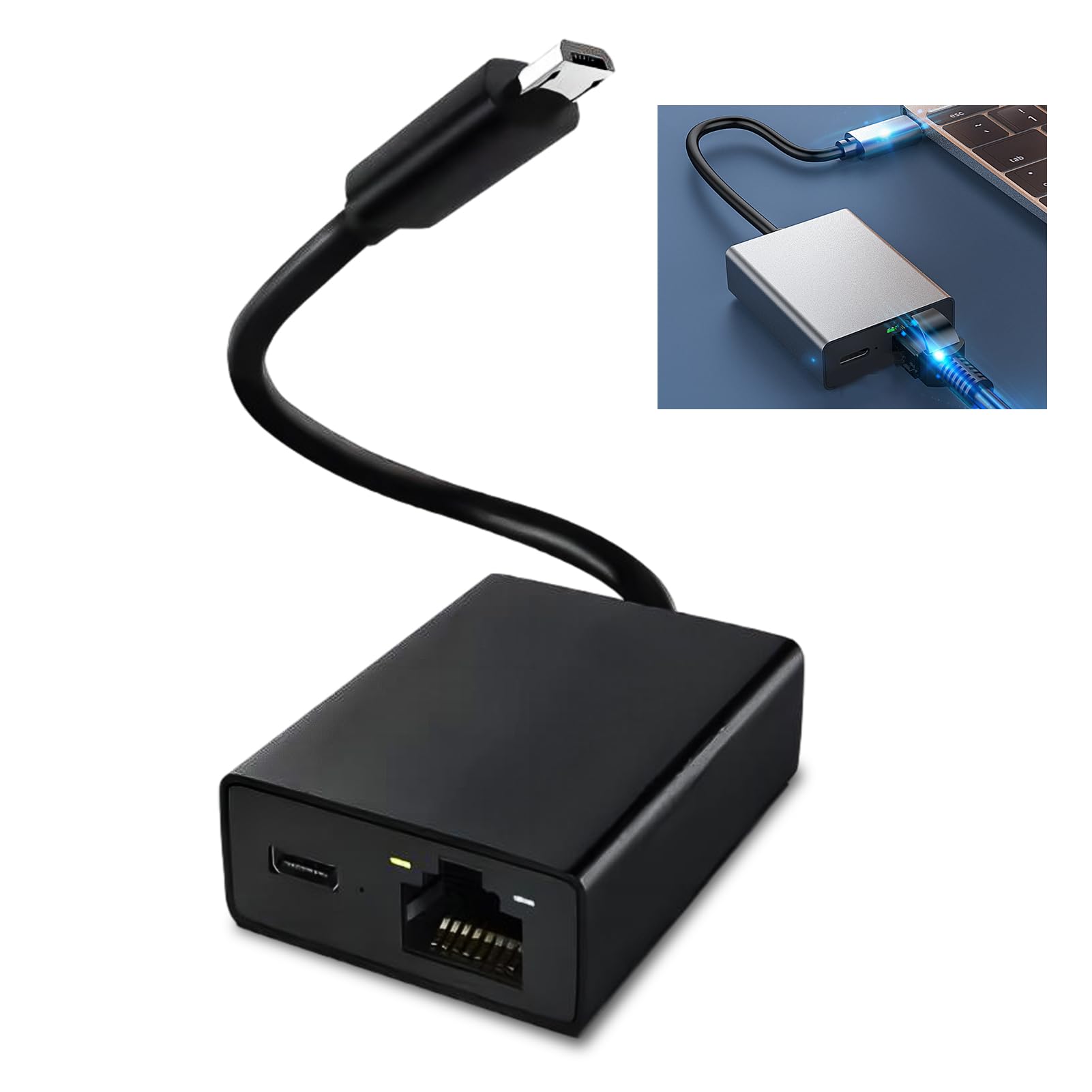 Ethernet Adapter for Fire TV Stick, Micro USB to RJ45 Ethernet Network ...