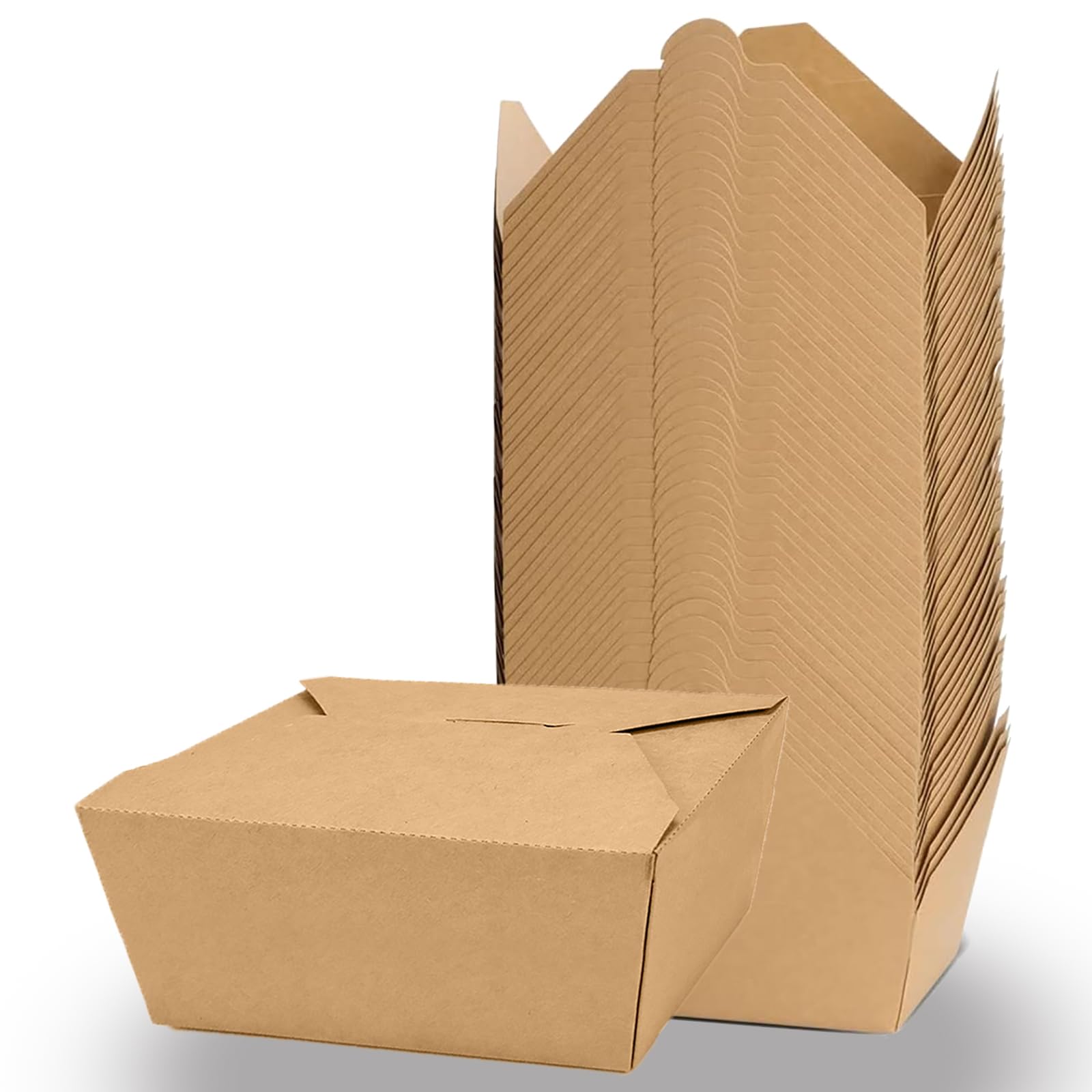 Amazon.com: 50 Pack 47 oz Large Takeout Food Container, Heavy-duty ...