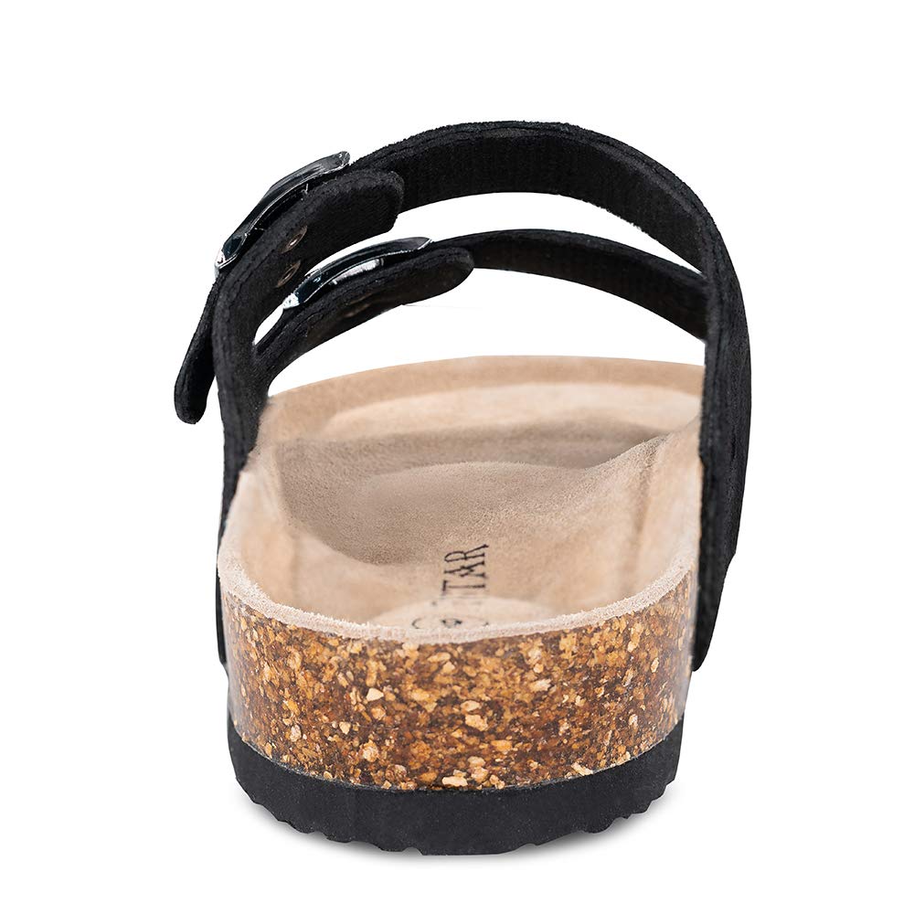 Snapklik.com : TF STAR Mens Cow Suede Leather Slide Sandals