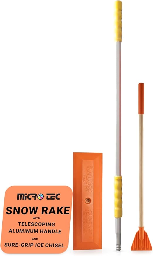Amazon.com : Shuttsco SNO Rake 18" Snow Rake with Telescoping 26"-47 ...