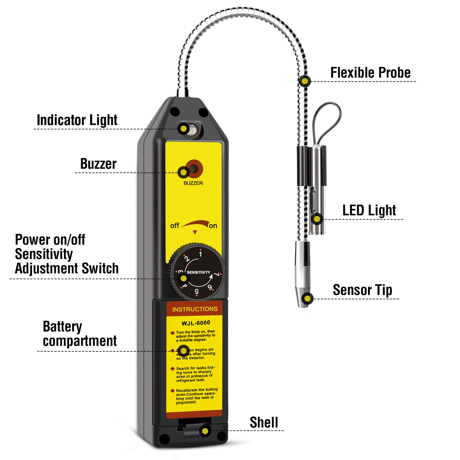 Snapklik.com : SIMBOW WJL-6000 Freon Leak Detector Halogen Leak ...