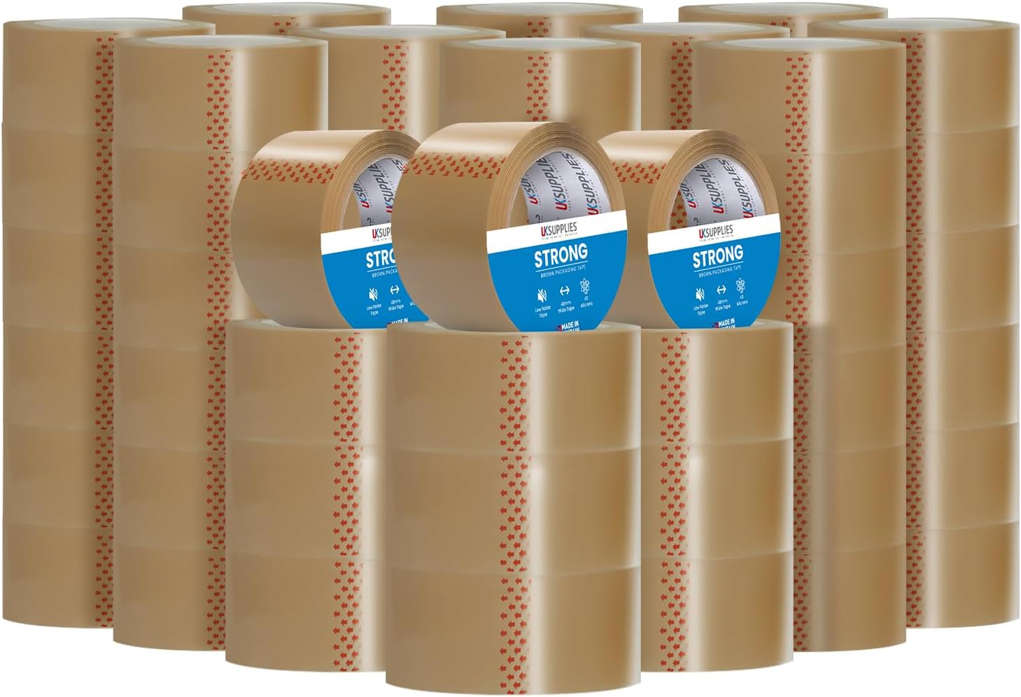 Brown Packaging Packing Tape for Parcels and Boxes 48mm x 66m, 72 Rolls ...