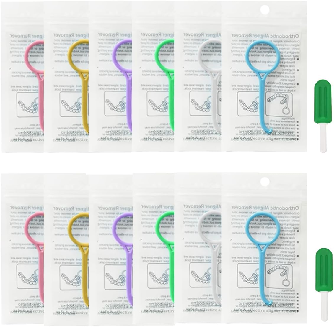 Amazon.com : EAEDMY 12PCS Clear Aligner Removal Tools with 2 PCS ...