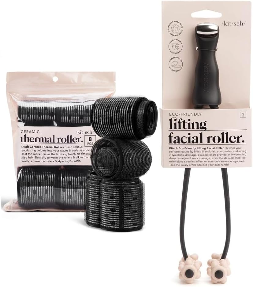 Amazon.com : Kitsch Ceramic Thermal Hair Rollers and Lifting Face ...