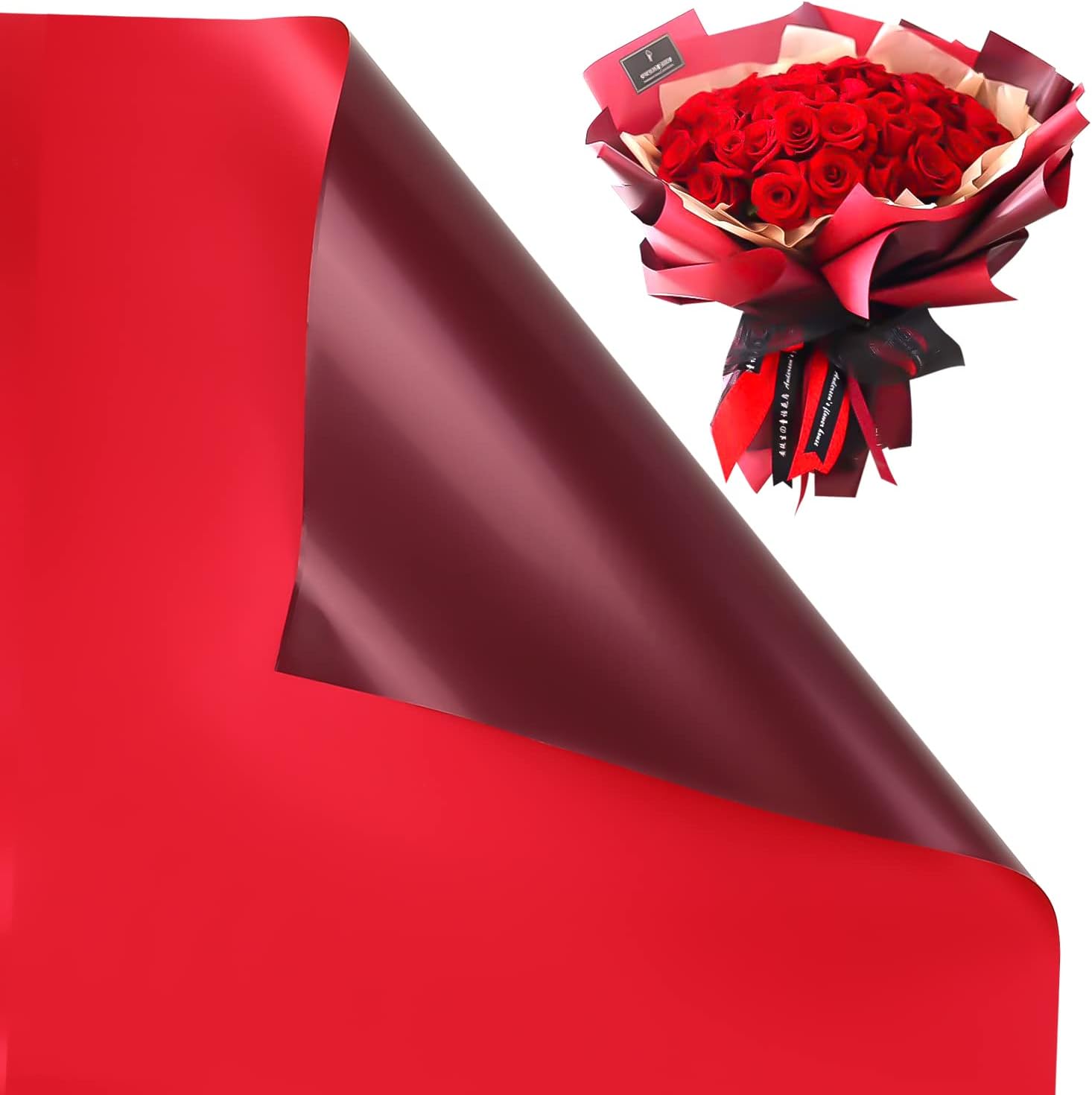 Amazon.com: CCINEE 20 Sheets Double Sided Flower Wrapping Paper ...