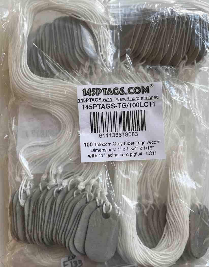 Amazon.com: 145PTAGS- Telecom Grey Fibre with waxed Lacing cord 11 ...