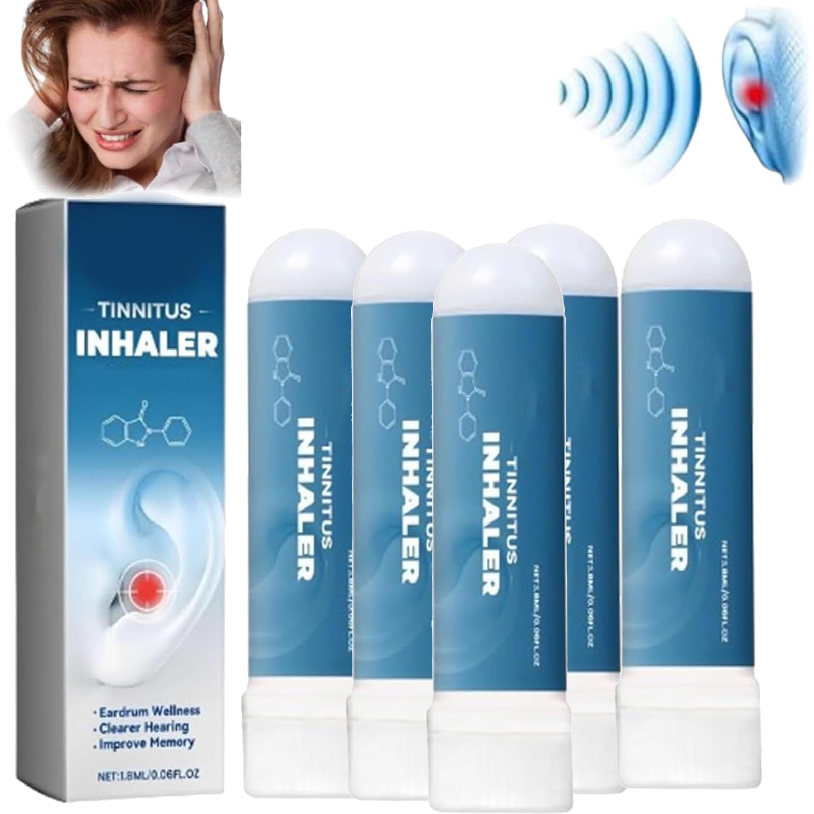 Amazon.com: Earscalm Nasal Aspiration,Tinnitus Inhaler, Ears Calm ...