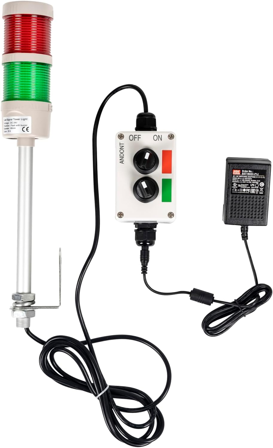 Amazon.com: ANDONT 2 Stack Super Bright LED Andon Tower Lights, Off-ON ...