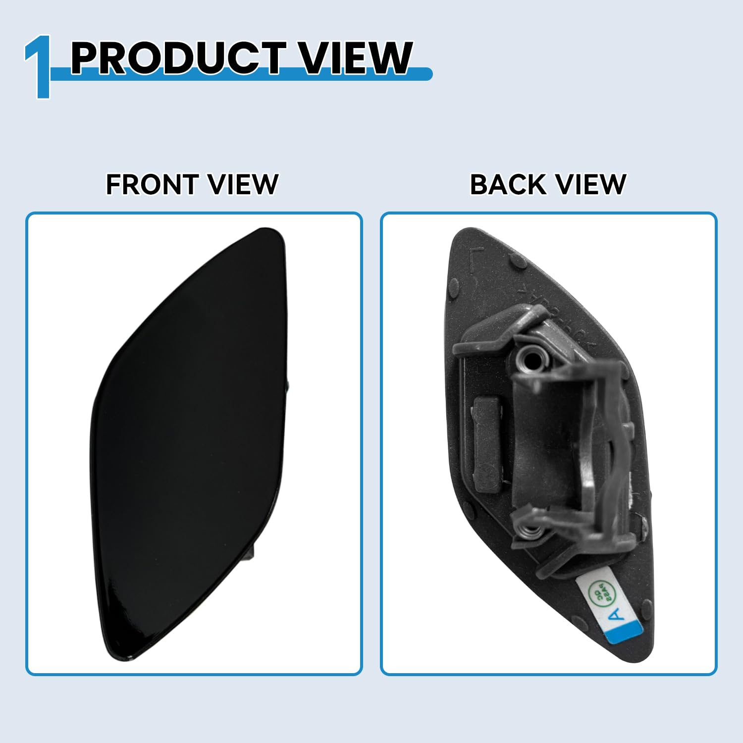 Plastic Bumper Cover Front Headlight Washer Nozzle Cover Cap ...