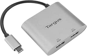 Amazon.com: Targus USB-C Dual Video Adapter (ACA947EU) : Electronics