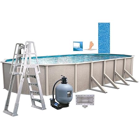 Amazon.com: Blue Wave Trinity 15x30-ft Oval 52-in Deep Steel Wall Above ...