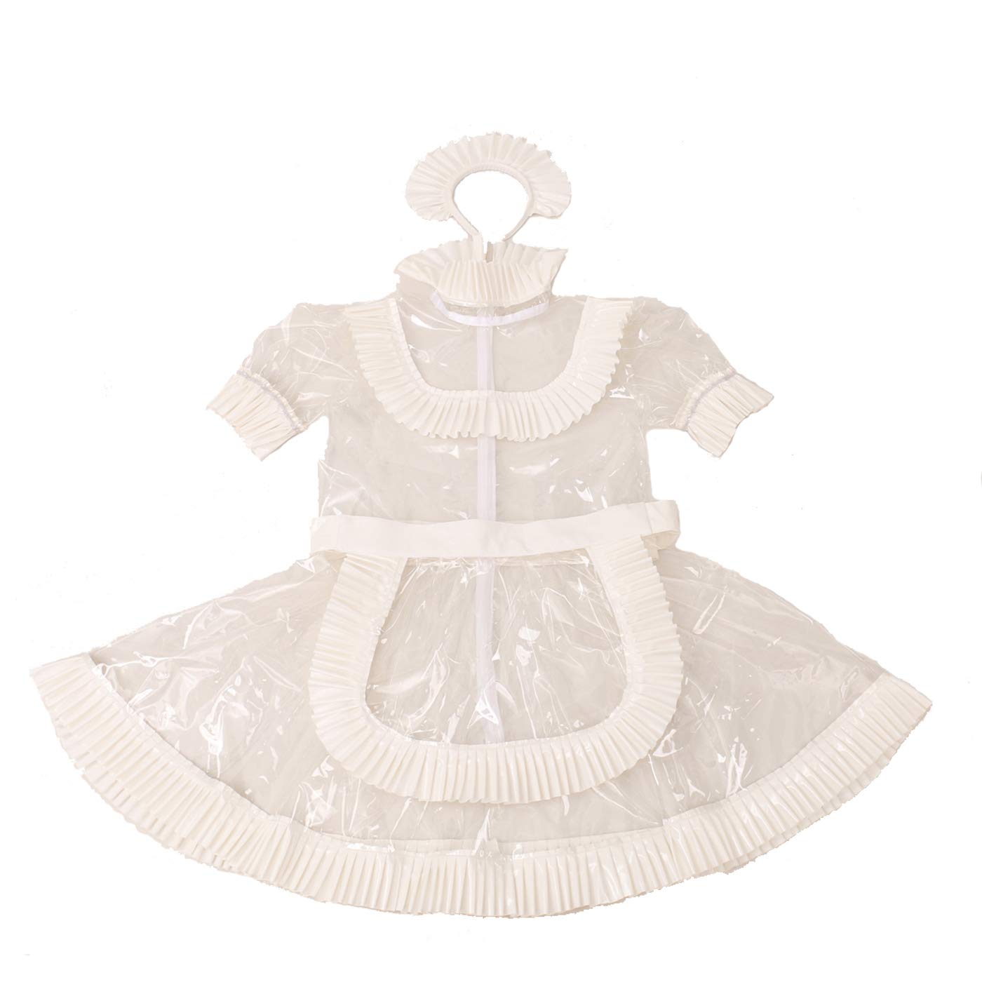 Buy Lockable French Maid Transparent PVC Dress Uniform Costume Online ...