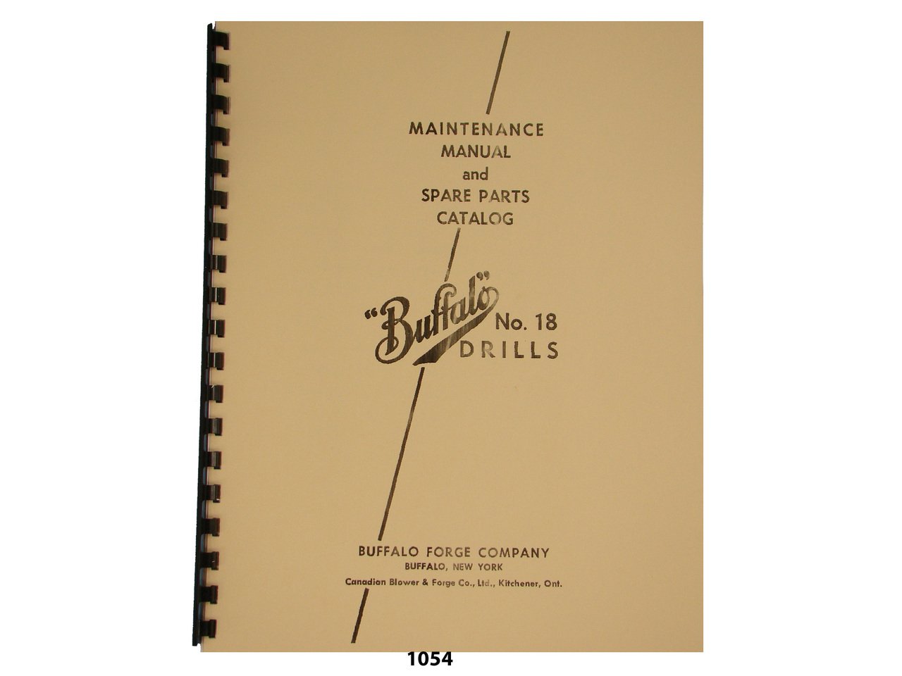 Buffalo Forge No.18 Drill Press Early Style Maint. & Spare Parts Manual ...