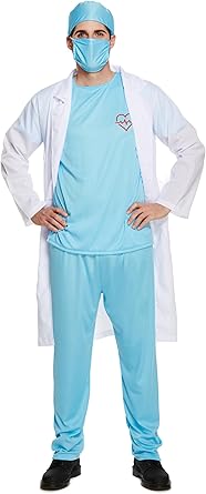 HENBRANDT Adult Doctor Surgeon Medical Professional Fancy Dress Costume ...