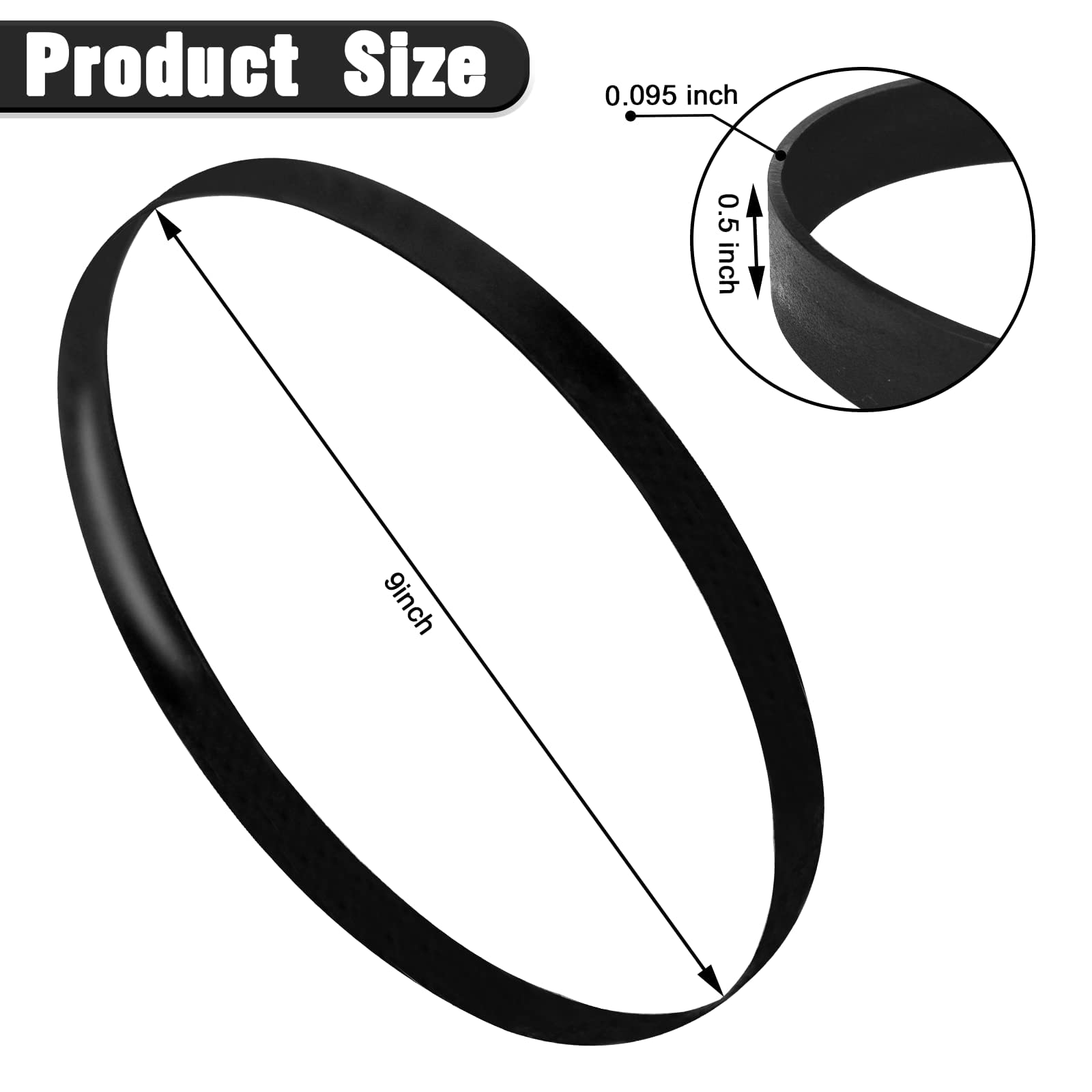 Snapklik.com : Urethane Band Saw Tires 9 Inch Diameter, 2 Pack 9 X 1/2 ...