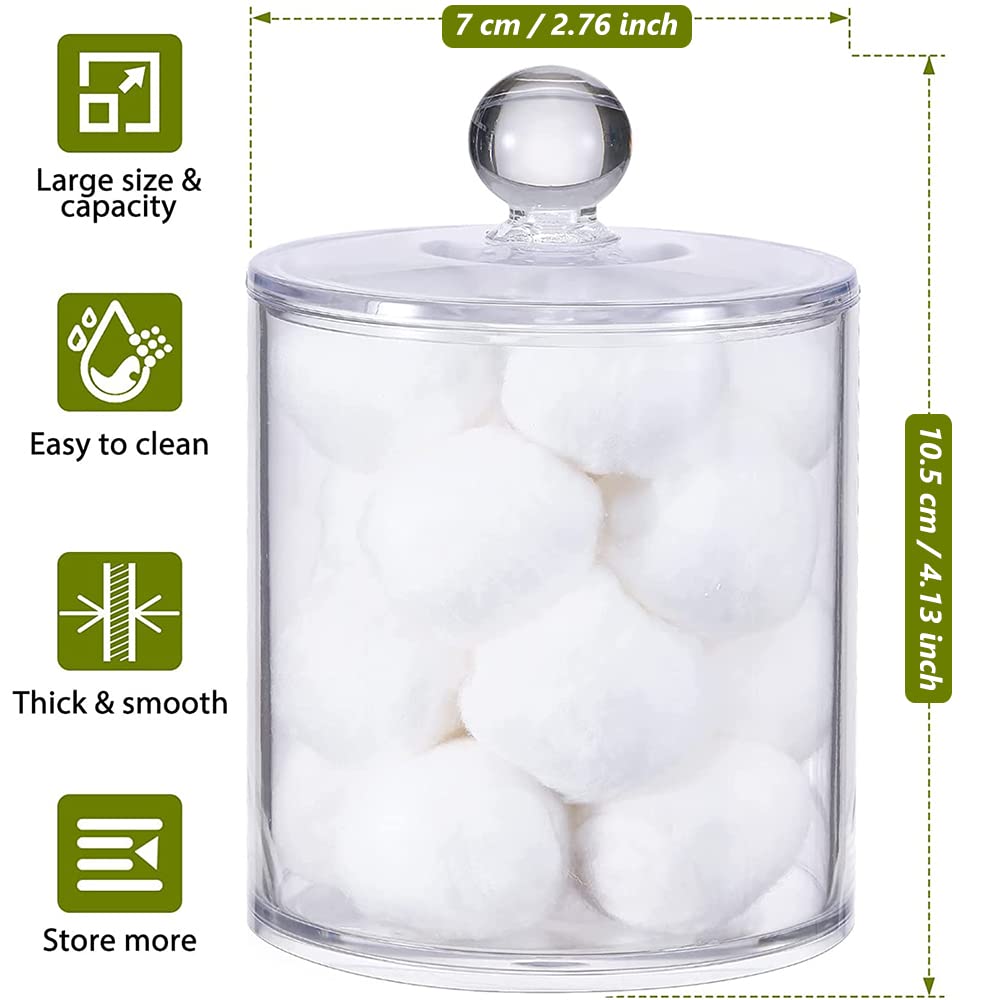 Aieraczy Pack of 2 cotton pads storage, cotton buds container, cotton ...