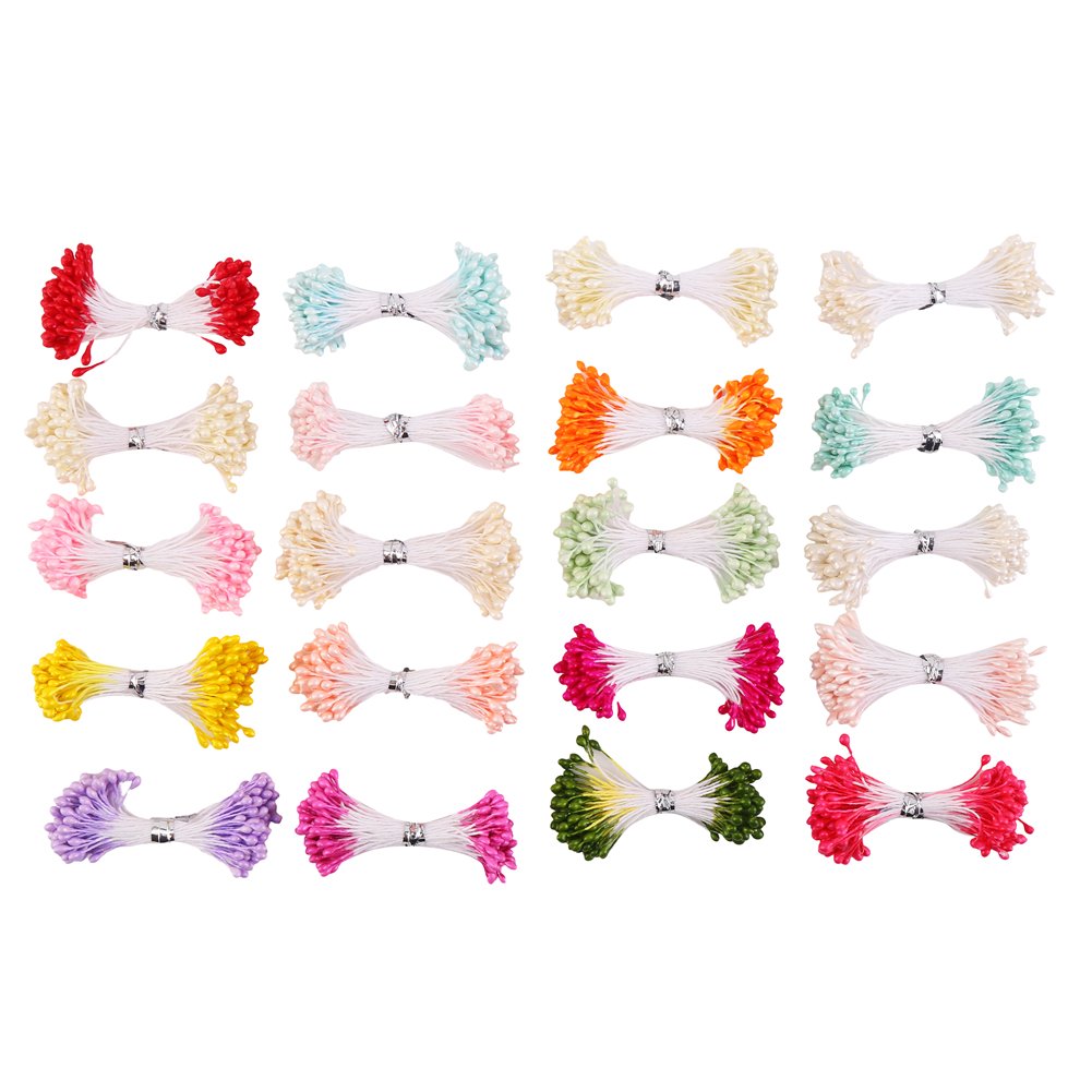 Snapklik.com : 20 Bundles 1700 Pieces Assorted Color 3mm Pearl Flower ...