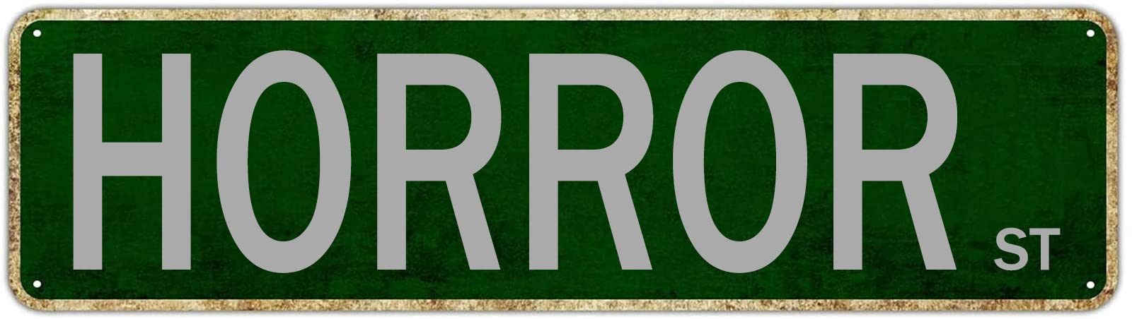 Amazon.com: QKIODS Vintage Metal Sign Horror Sign Retro Rustic Tin Sign ...