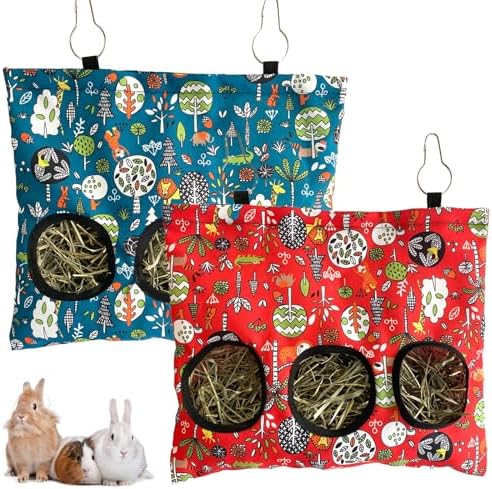 Amazon.com : RMNHPTK Rabbit Hay Feeder Bag, Guinea Pig Hay Feeder for ...