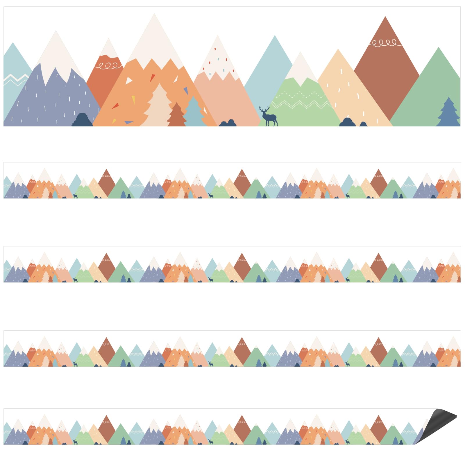 Amazon.com : Ireer 24 Pieces Magnetic Strips Retro Magnetic Border for ...