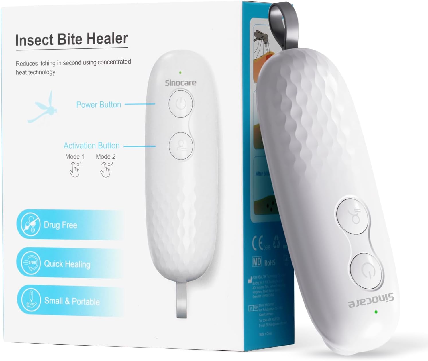 Sinocare Insect Bite Healer Pen, Chemical-Free Insect Bite Relief ...