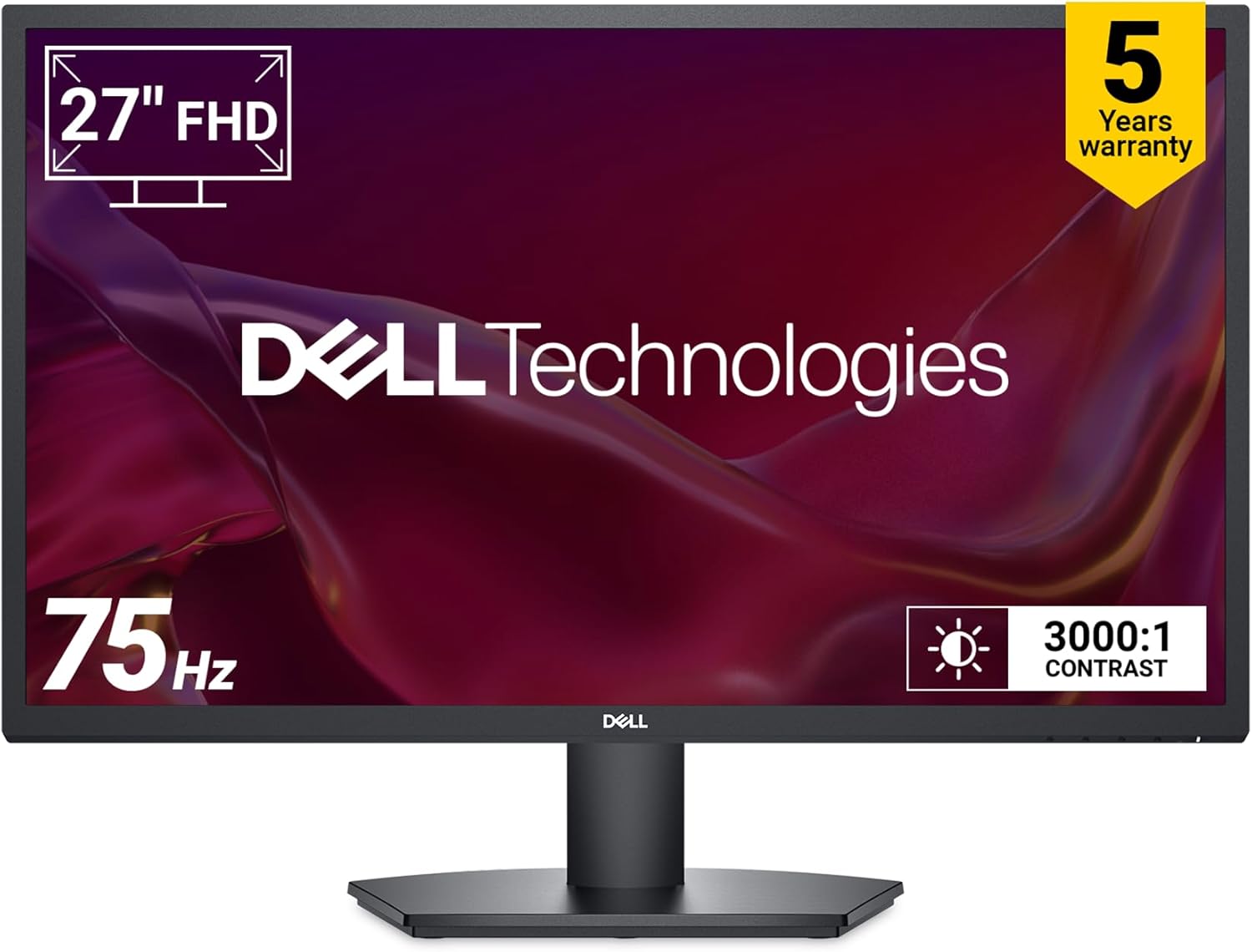 Dell SE2725H 27 inch Monitor, FHD (1920x1080) Display, 75Hz Refresh ...