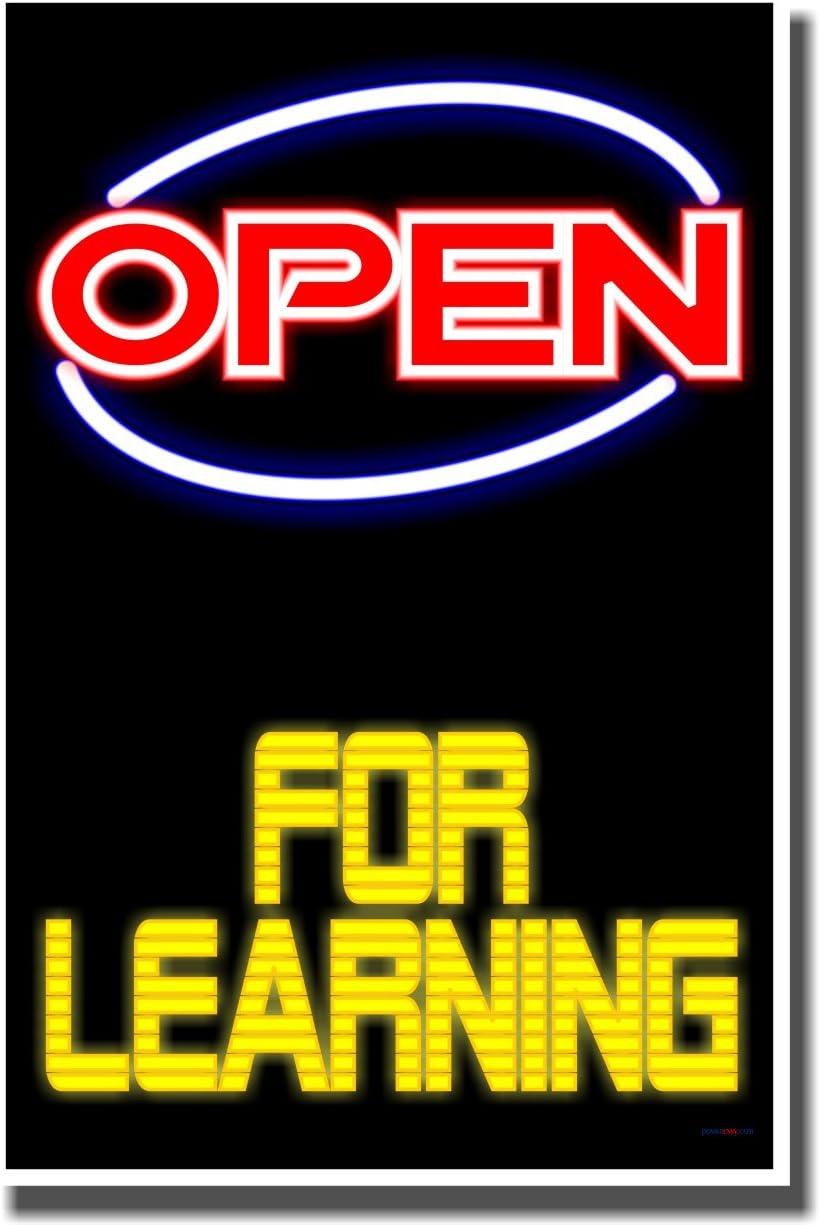 Amazon.com: Open for Learning - Classroom Motivational Poster: Prints ...