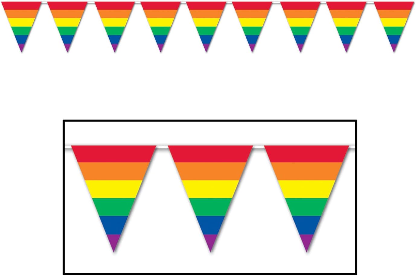 Amazon.com: Rainbow Pennant Banner Party Accessory : Home & Kitchen
