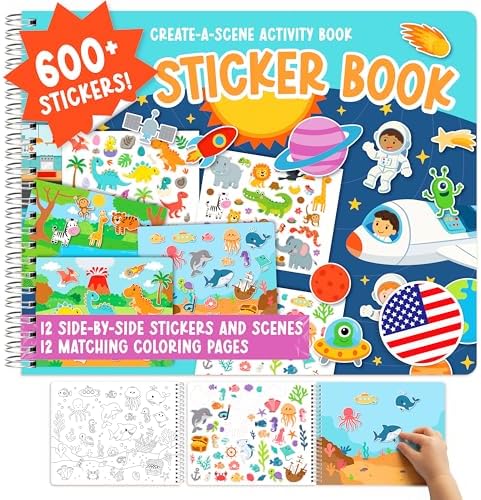 Amazon.com: Sticker Books for Toddlers 2-4 Years - Toddler Sticker Book ...