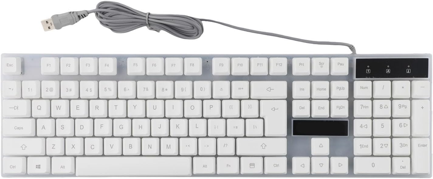 Mechanical Keyboard for Gamers with 7 Color Backlight, 104 Keys, and ...