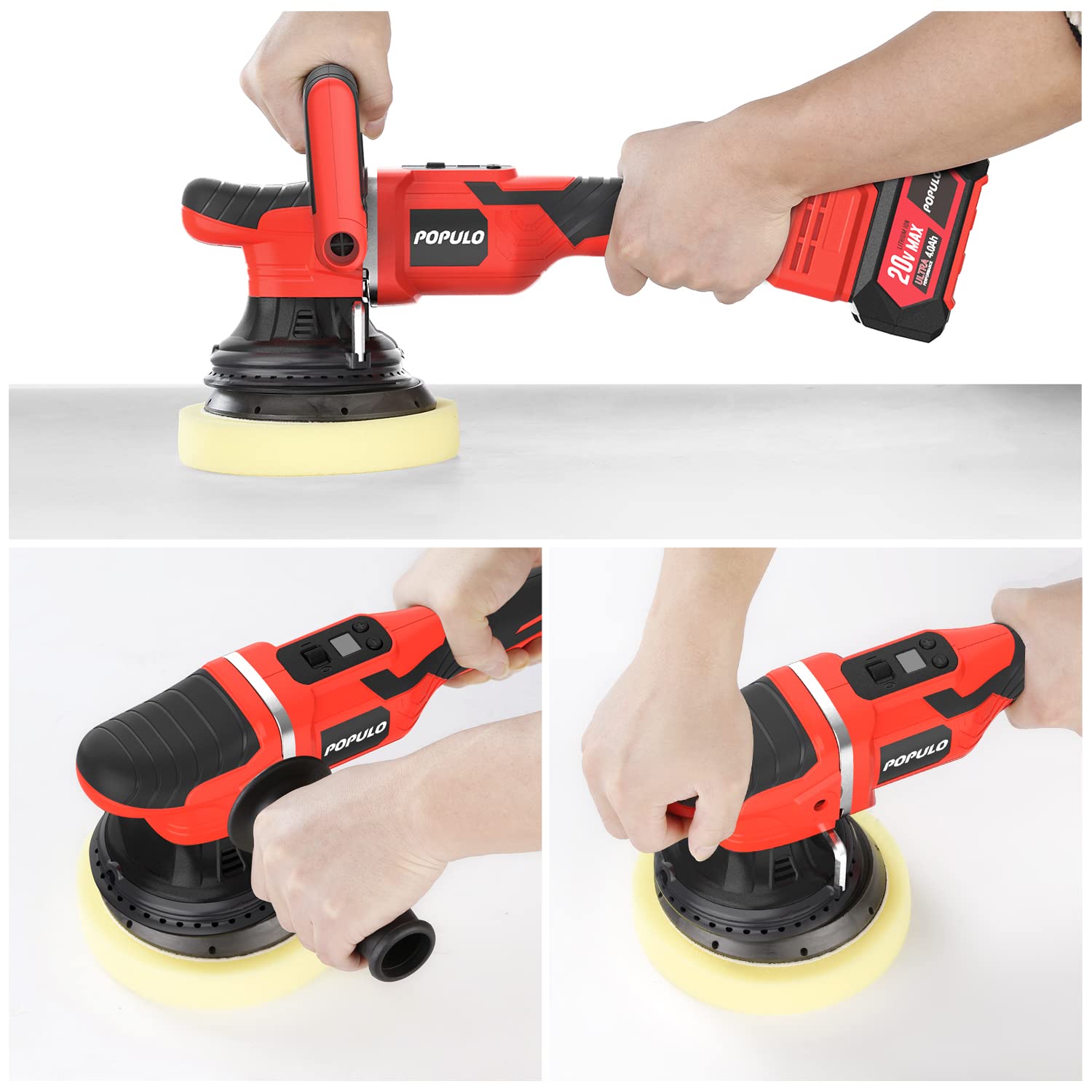 Snapklik.com : POPULO 20V Cordless Polisher Kit