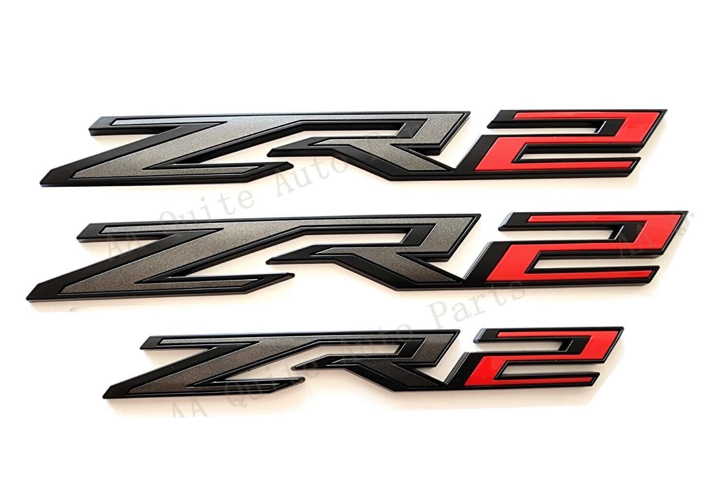 Amazon.com: 3Pcs Fender Rear ZR2 Emblem 3D Badge Nameplate Letter Decal ...