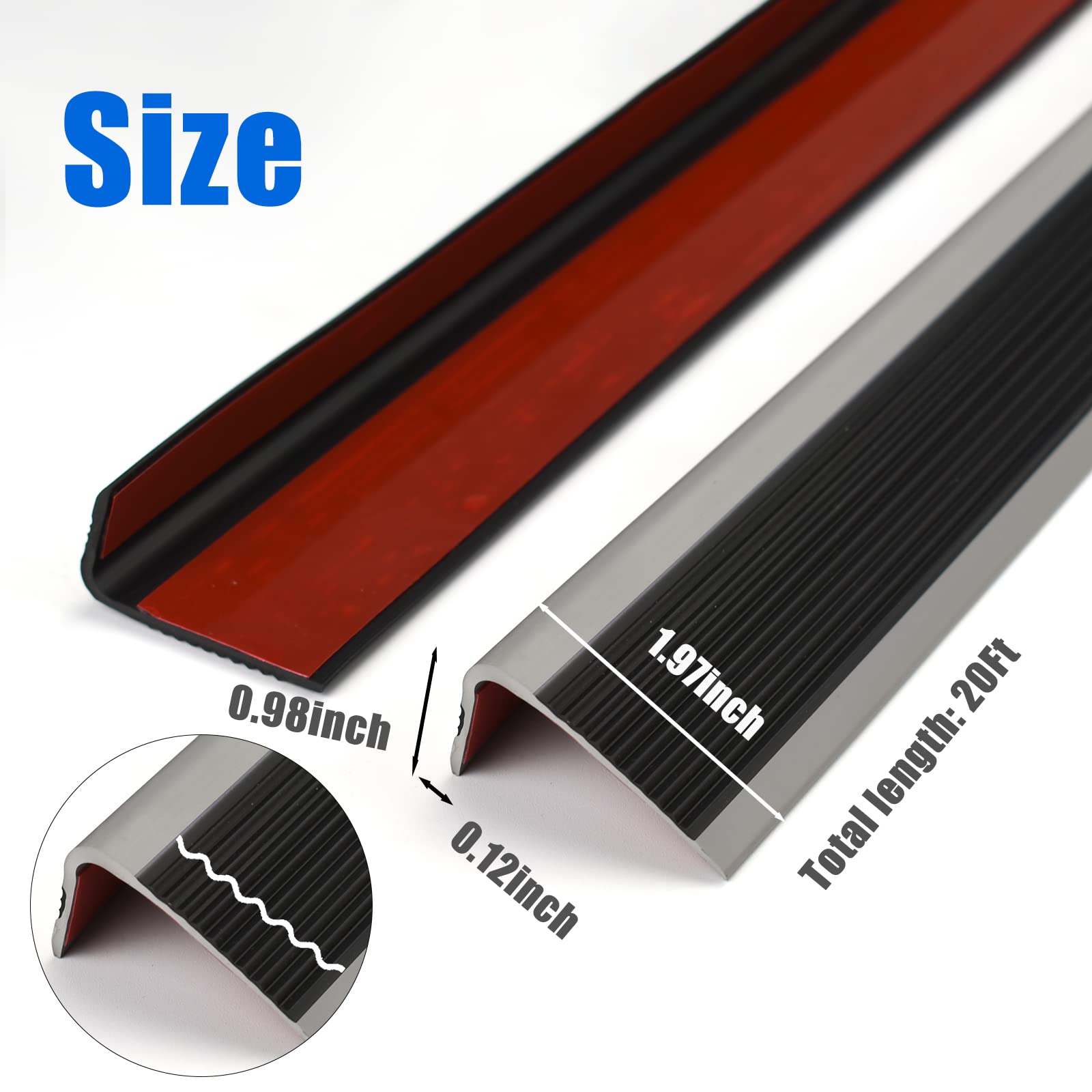 Snapklik.com : Socein Vinyl Stair Nosing, Stair Edging, Stair Edge ...