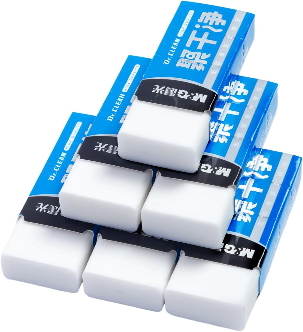 Amazon.com : M&G 6 Pack Eraser Pencil Erasers, Rectangular Erasers ...