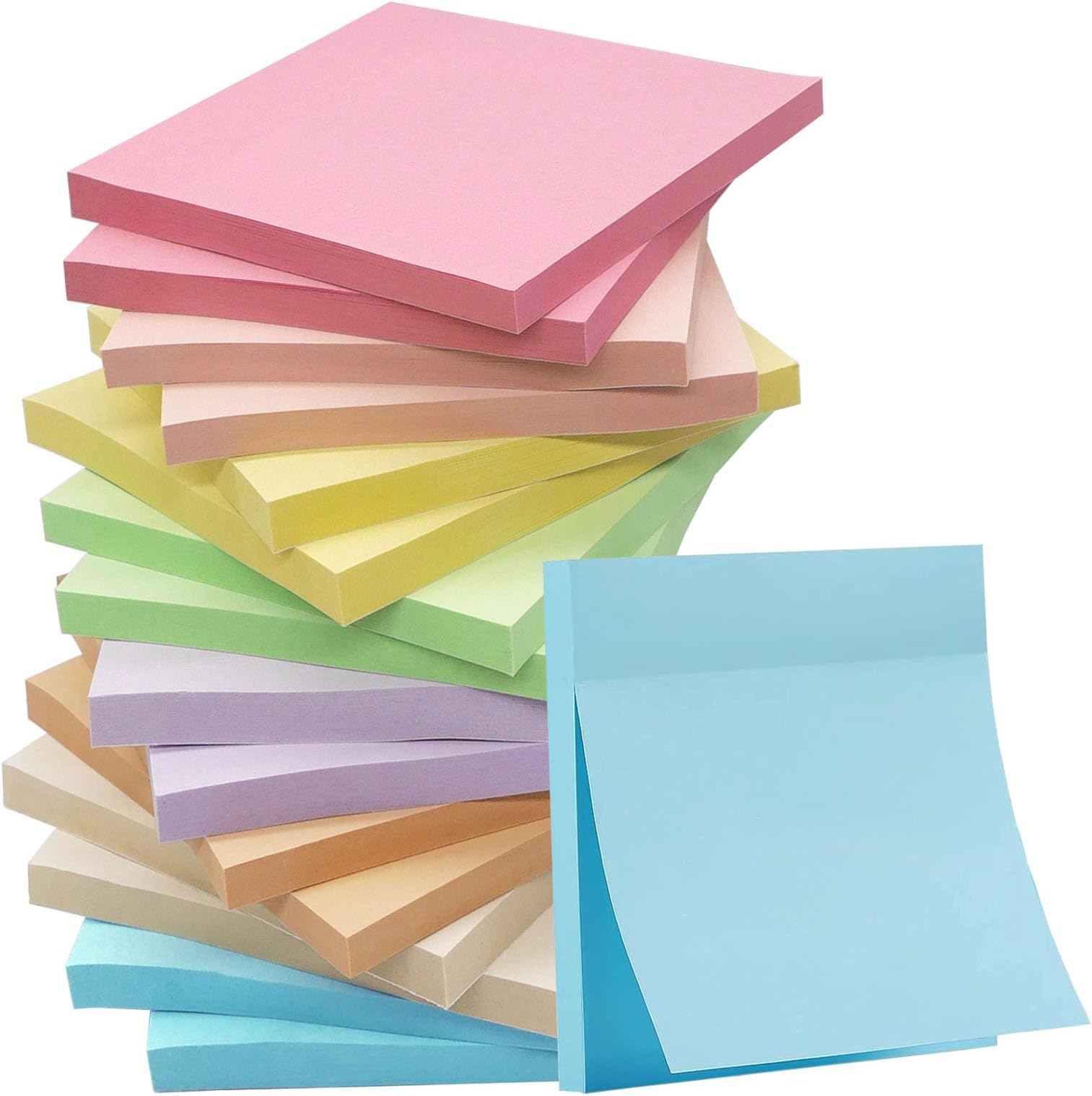 Amazon.com : HQCME 16 Pack Sticky Notes 3x3 in Post, Pastel Colors ...