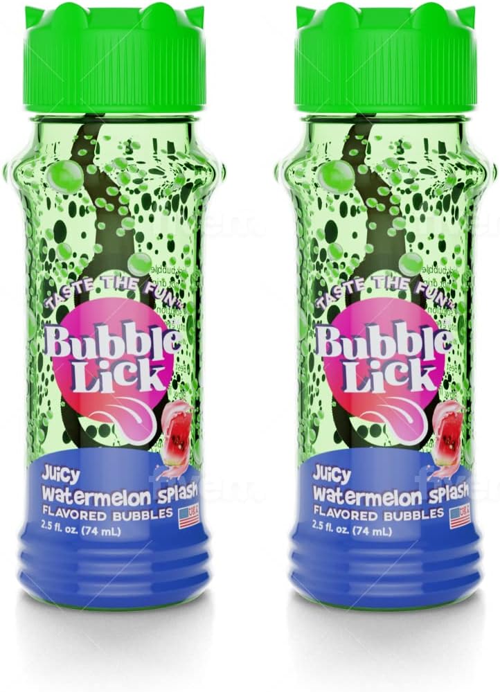 Amazon.com: BubbleLick Watermelon (2.5 Fl Oz, Pack of 2), Edible ...