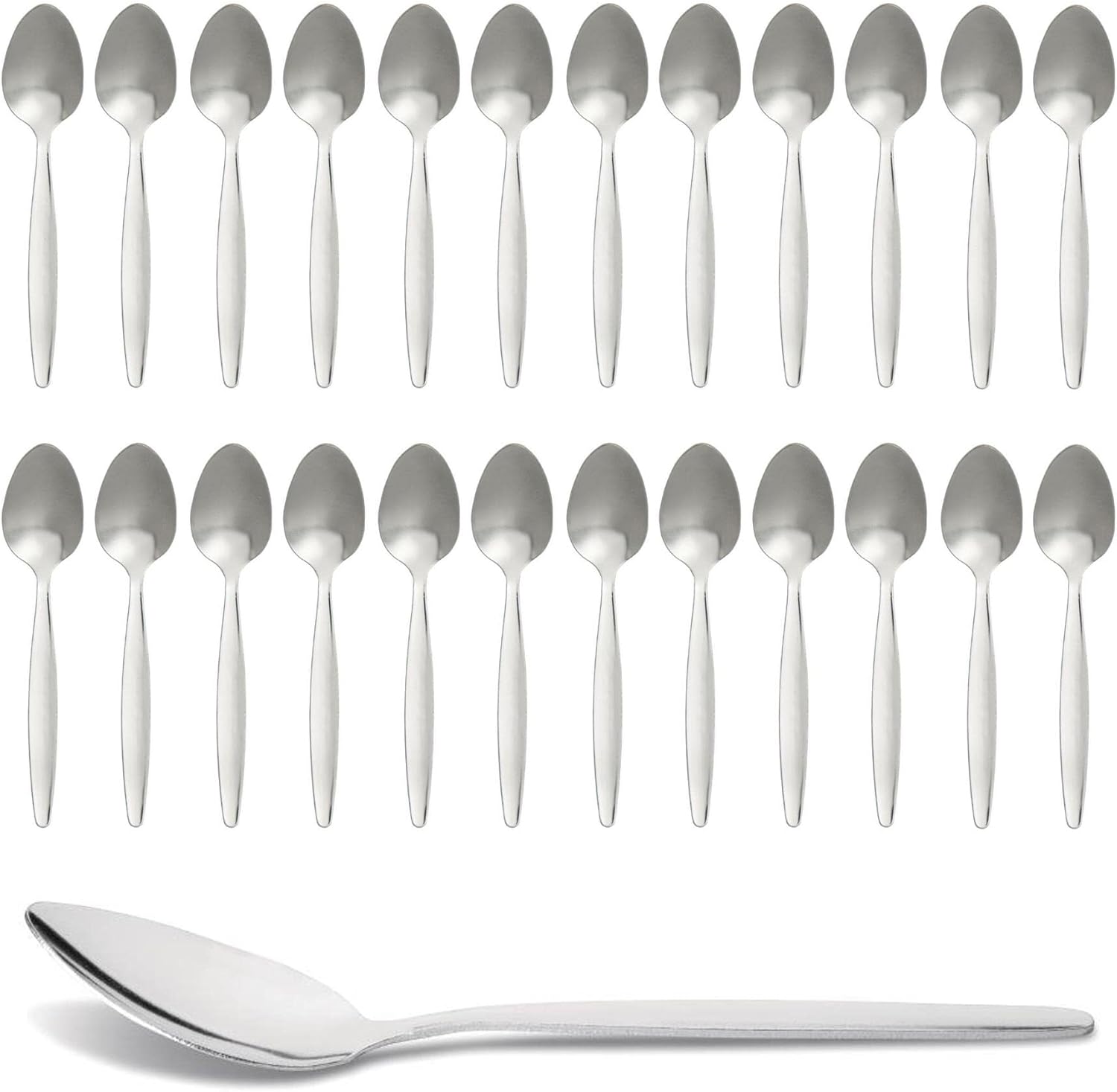 Tea Spoon Set 24PC Stainless Steel Flatware Daily Use Tableware for ...