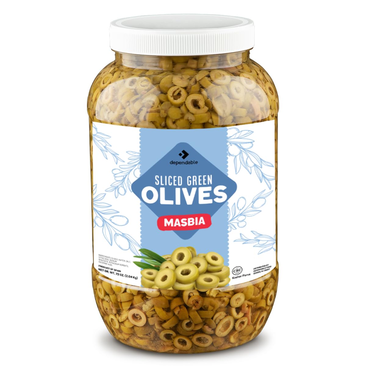 Amazon.com : Dependable Food Sliced Green Olives - 72 Oz. Drained ...