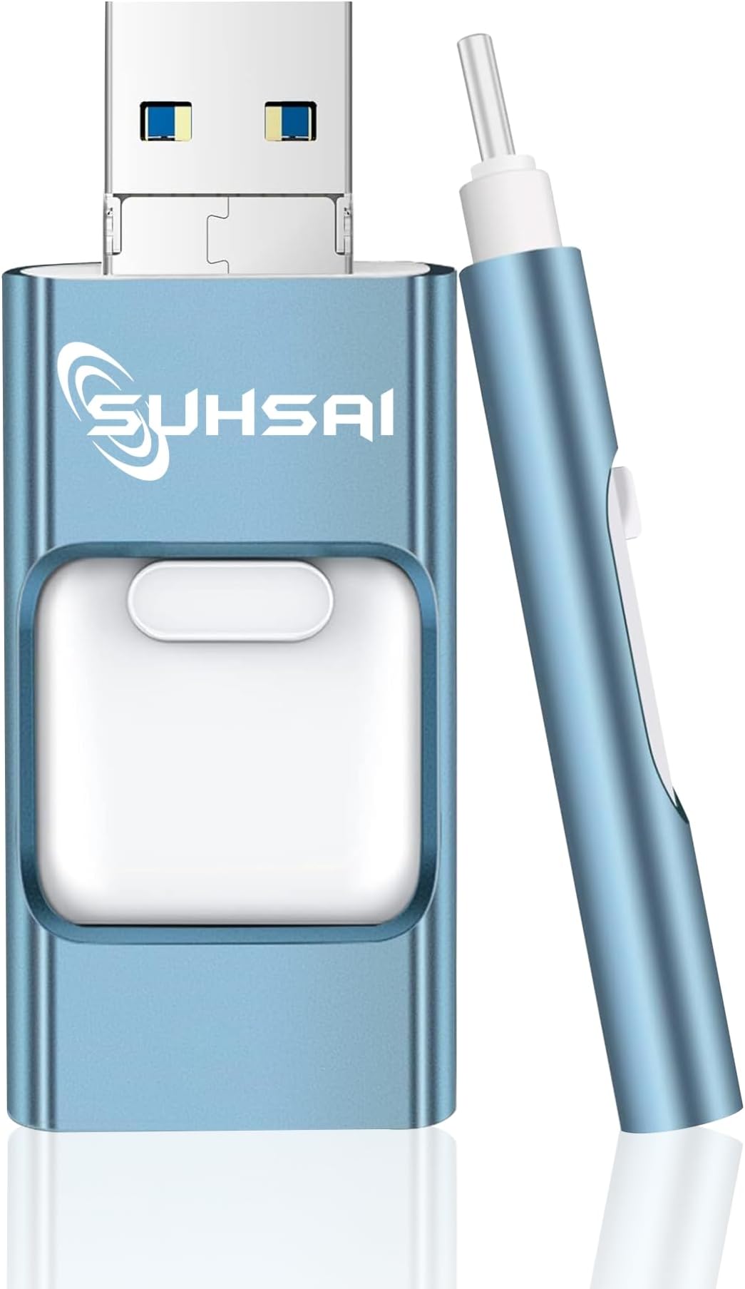 SUHSAI 4-in-1 128GB USB Stick, USB 3.0 Flash Drive, Memory stick High ...