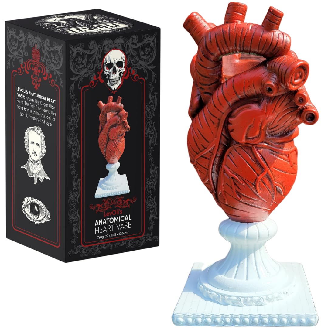 Amazon.com: Gothic Anatomical Human Heart Vase - Edgar Allan Poe Gift ...